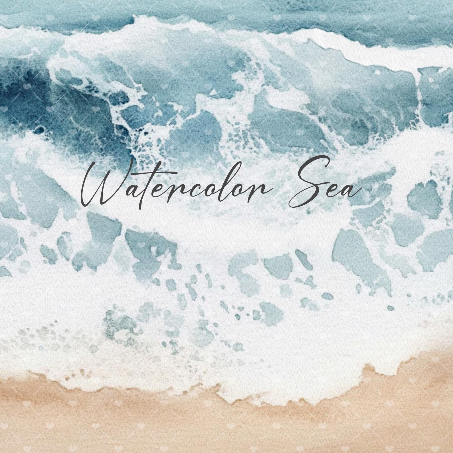 Sea Watercolor Background Clipart Blue Abstract Background Watercolor ...