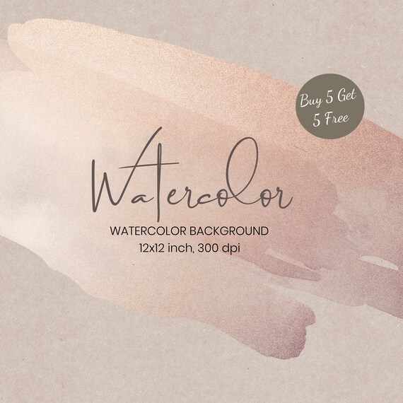 Gold Pink Watercolor Background Clipart Abstract Background - Etsy