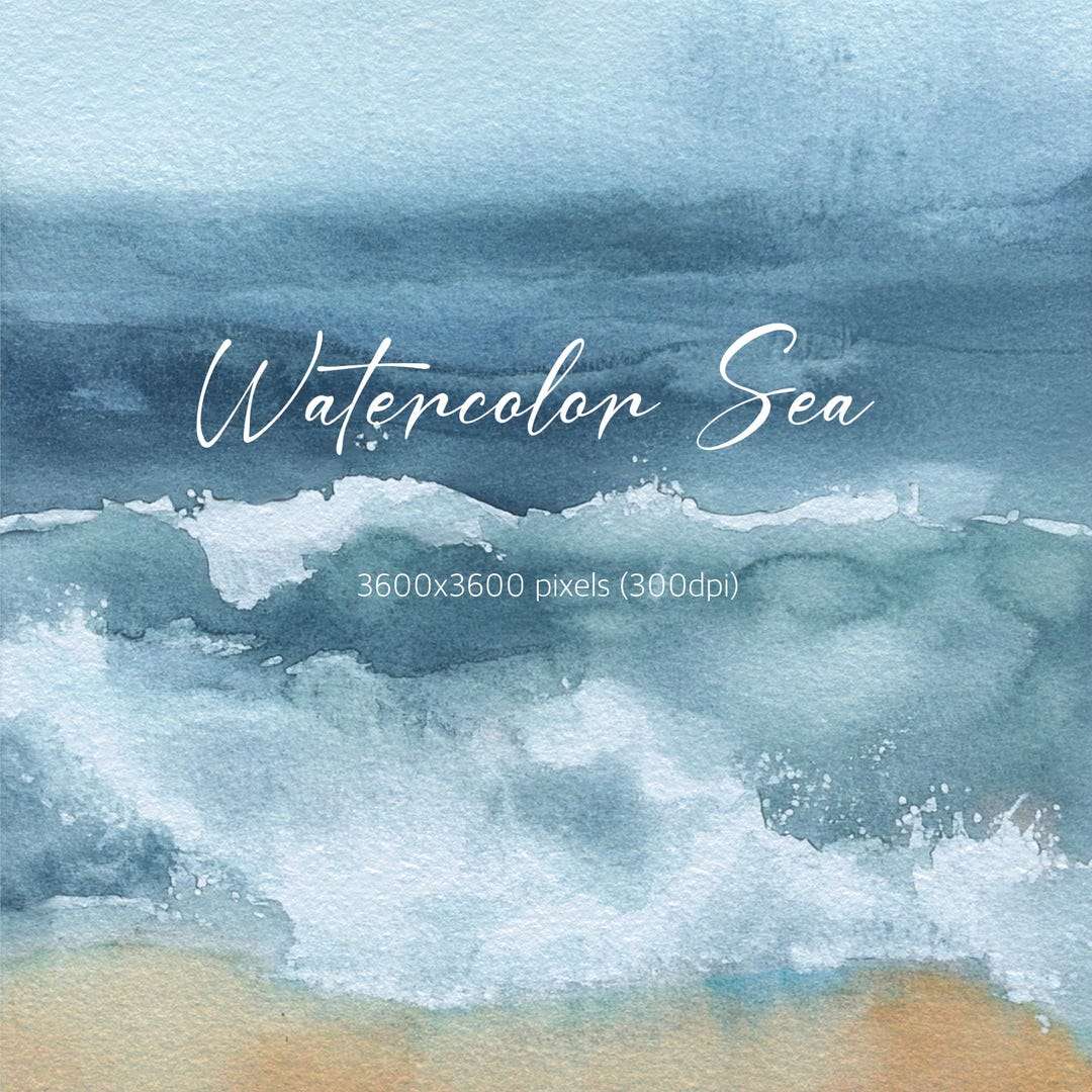 Sea Watercolor Background Clipart Blue Abstract Background Watercolor ...