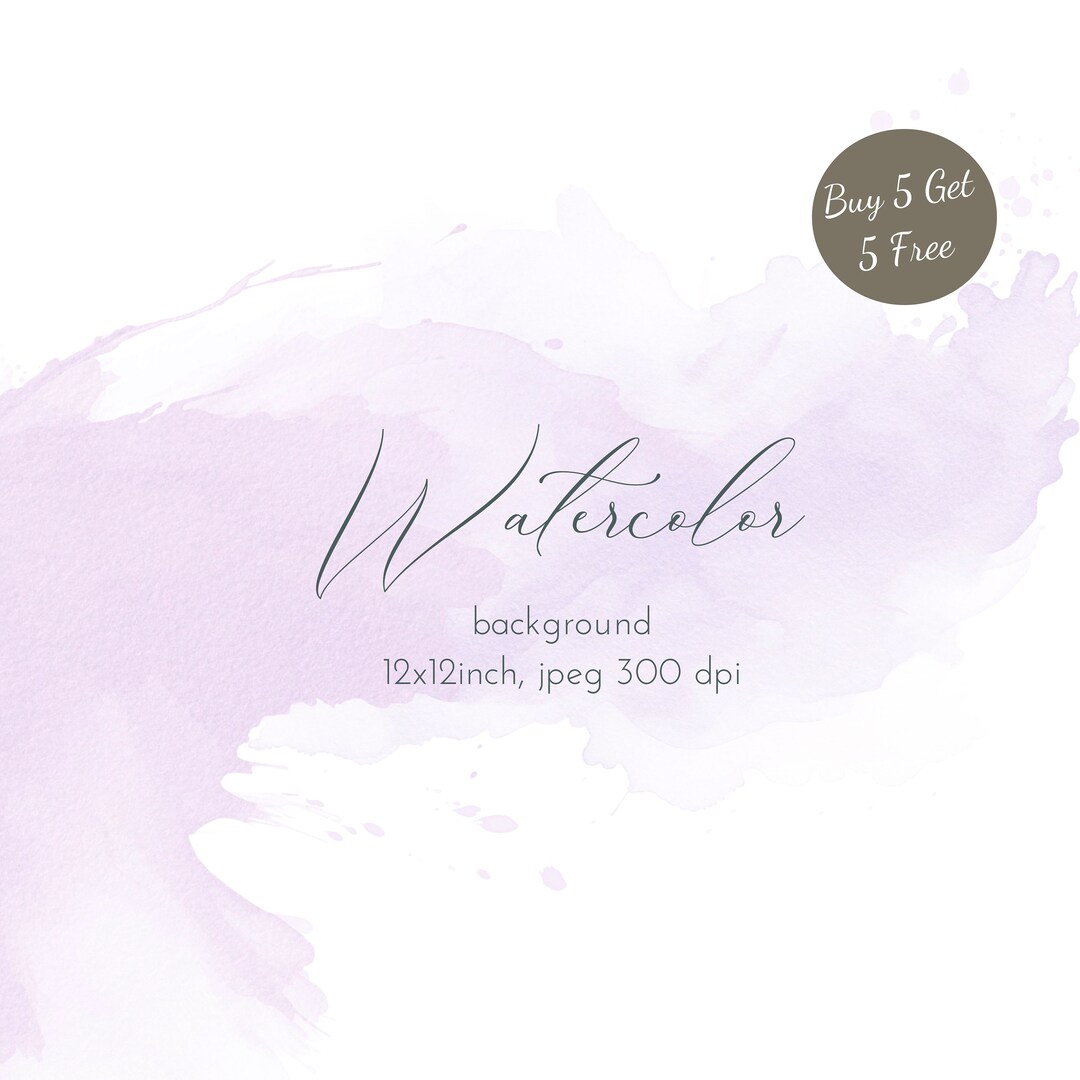 Purple Watercolor Texture Paper: Lavender Backgrounds (digital Download ...