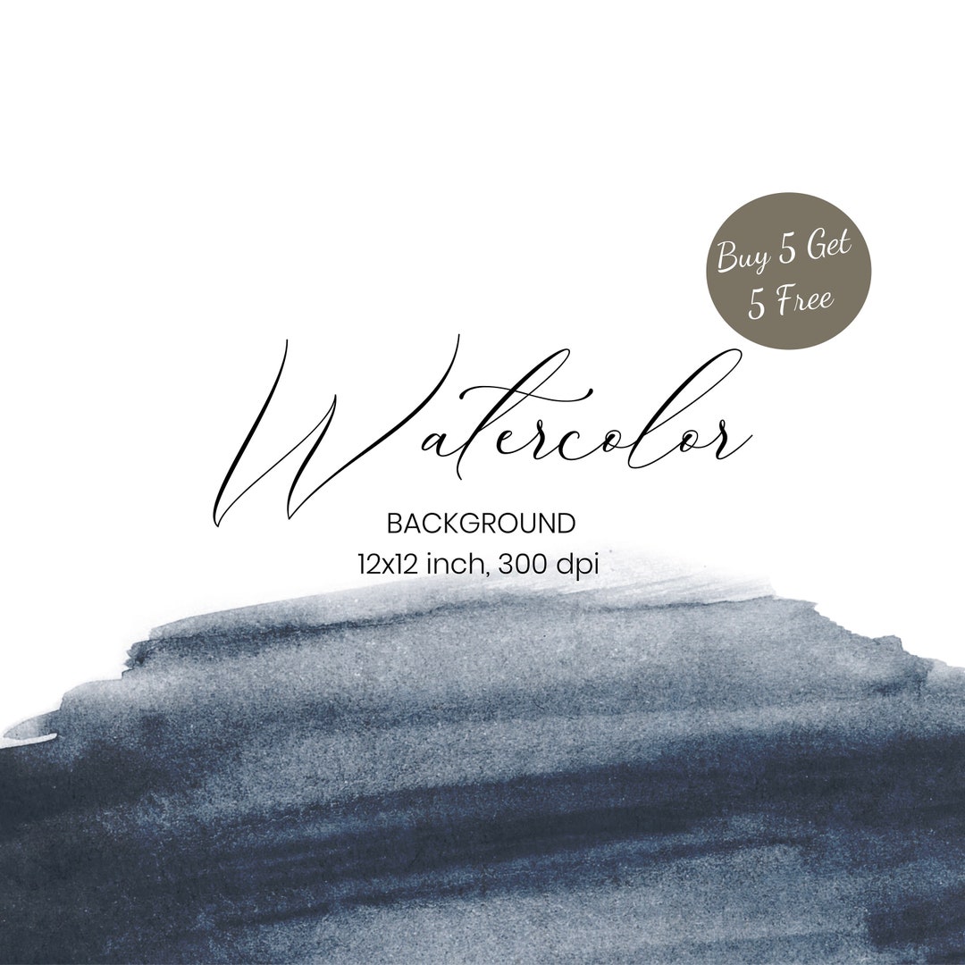 Dark Blue Digital Paper Pack, Ocean Digital Background, Watercolor ...
