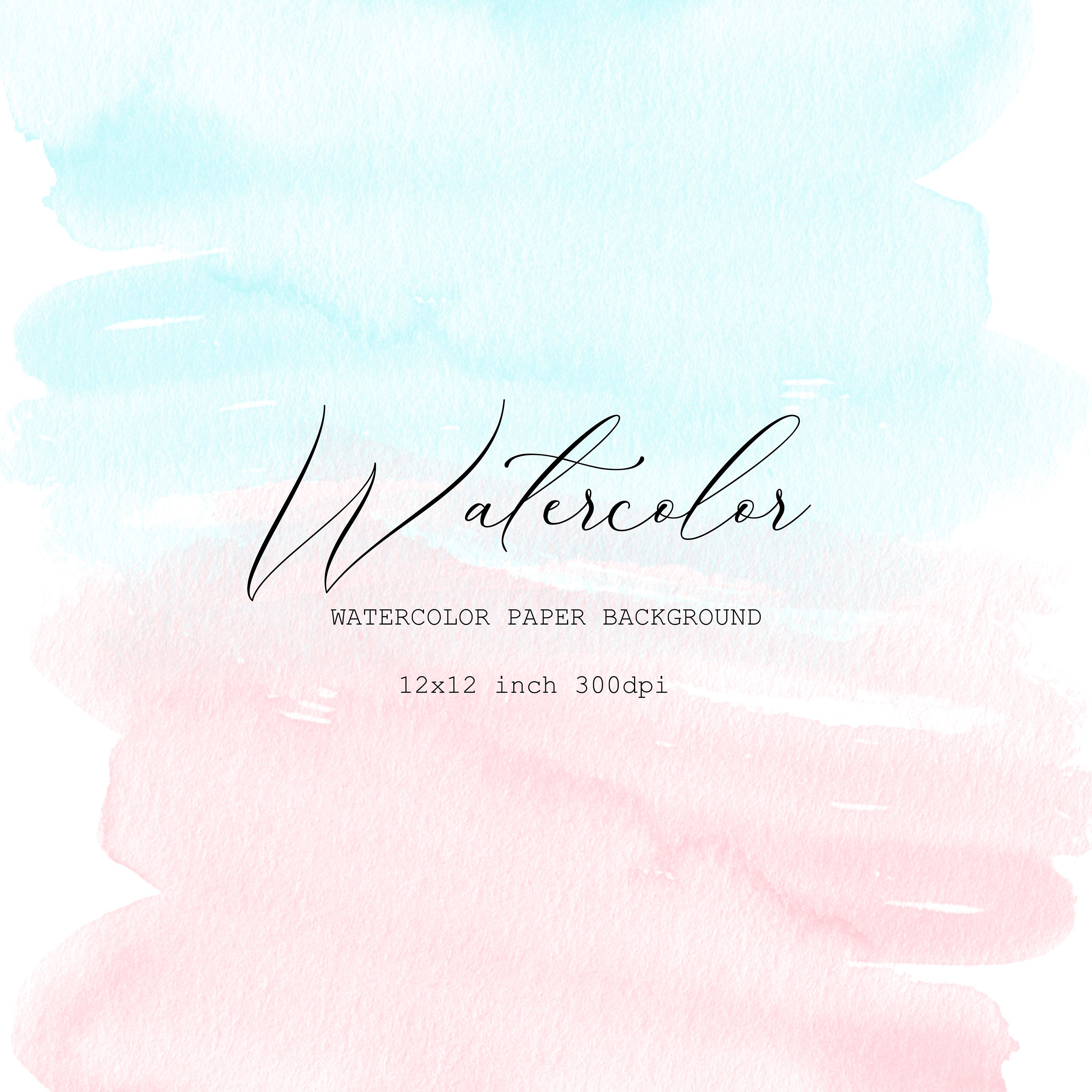 Pink & Blue Watercolor Background: Abstract Texture Digital Paper ...