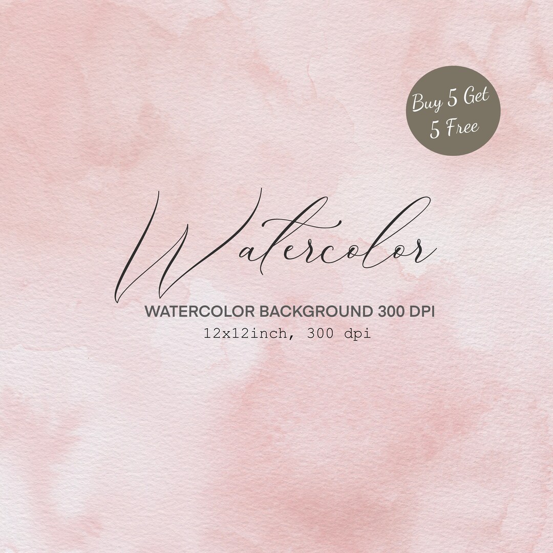 Pink Watercolor Texture Background: Abstract Blush Digital Paper (12x12 ...