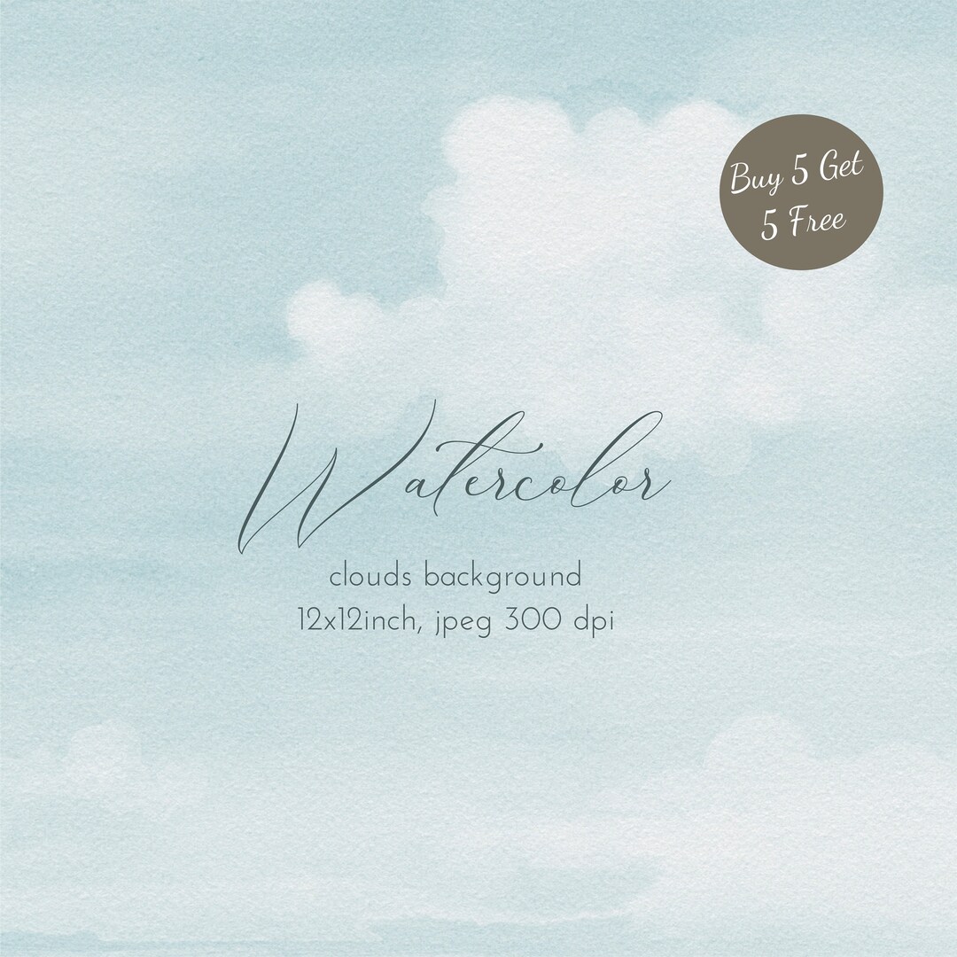 Watercolor Sky Background, Digital Paper Violet Watercolor Background ...