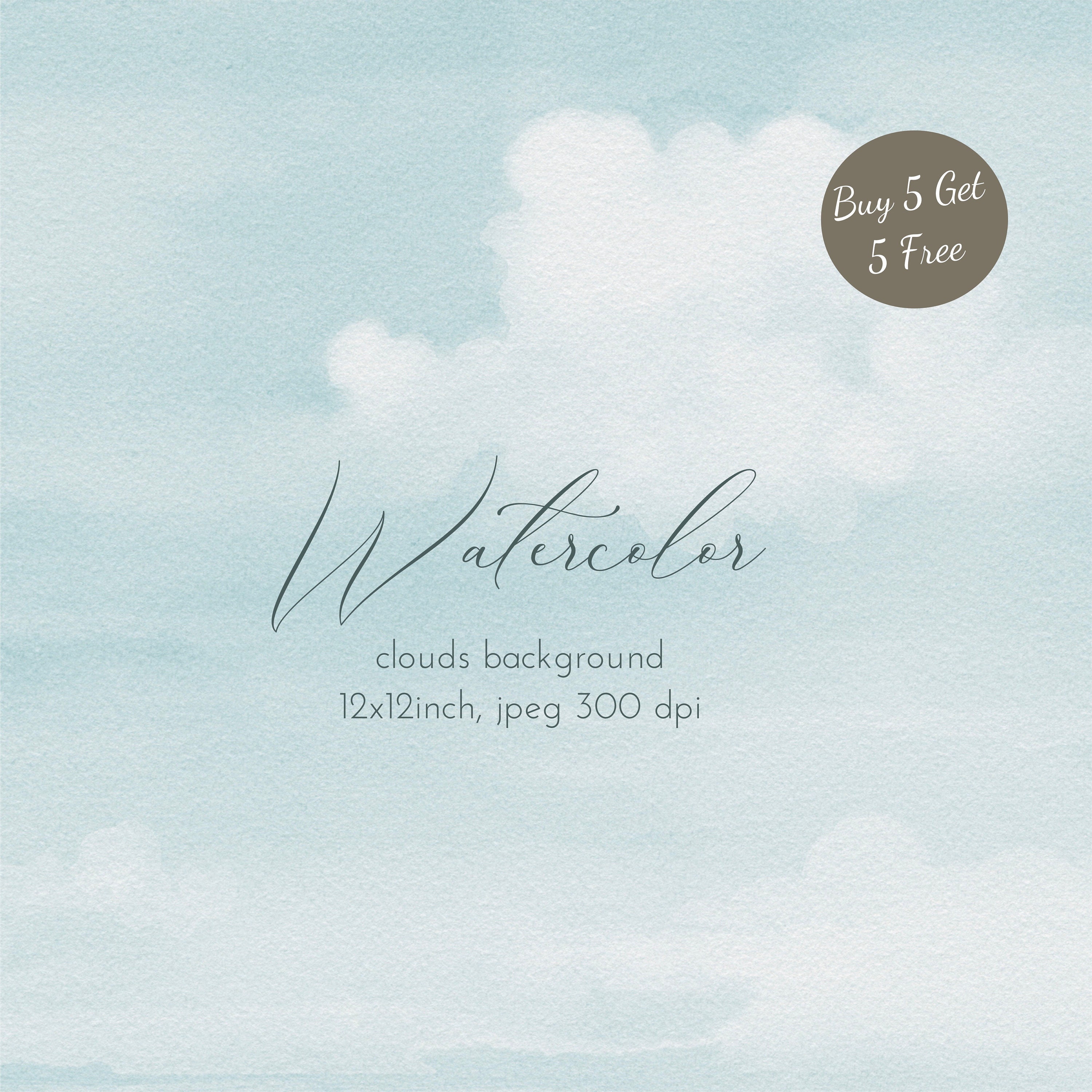 Watercolor Sky Background, Digital Paper Violet Watercolor Background ...