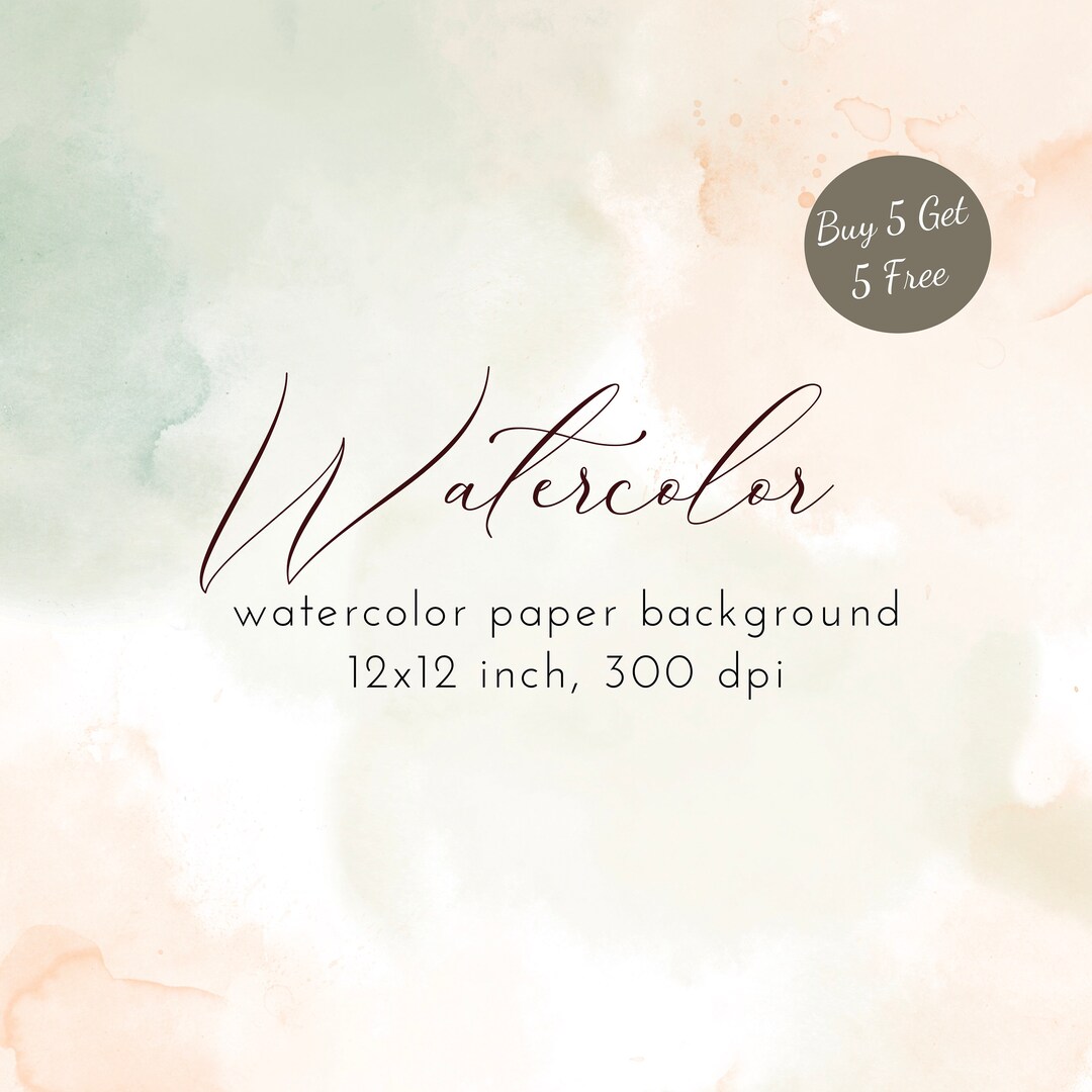 Watercolor Background Clipart Green Peach Abstract Background ...