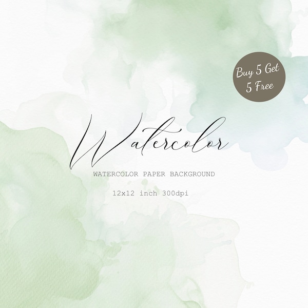 Watercolor Background Clipart Green Peach Abstract Background ...