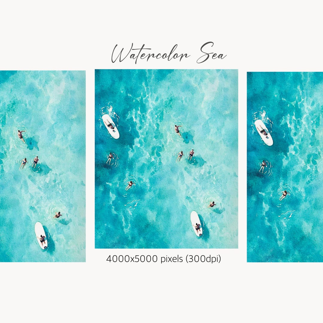 Sea Watercolor Background Clipart Blue Abstract Background Watercolor ...