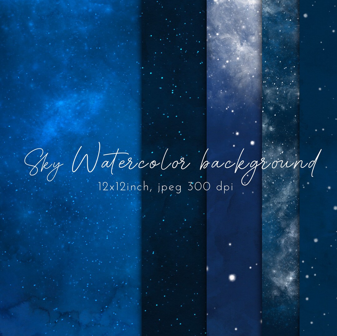 Sky Watercolor Background Clipart Abstract Background Watercolor ...