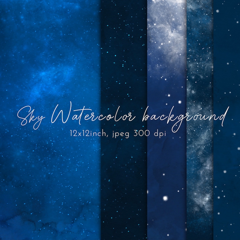 Sky Watercolor Background Clipart Abstract Background Watercolor ...