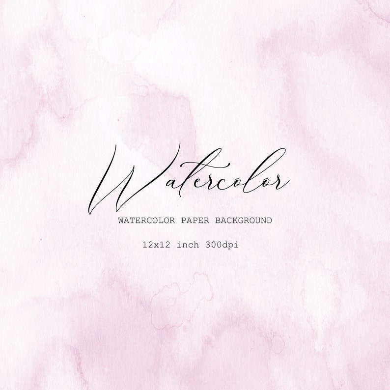 Pink Watercolor Texture Background: Blush Abstract Clipart (12x12 Inch ...