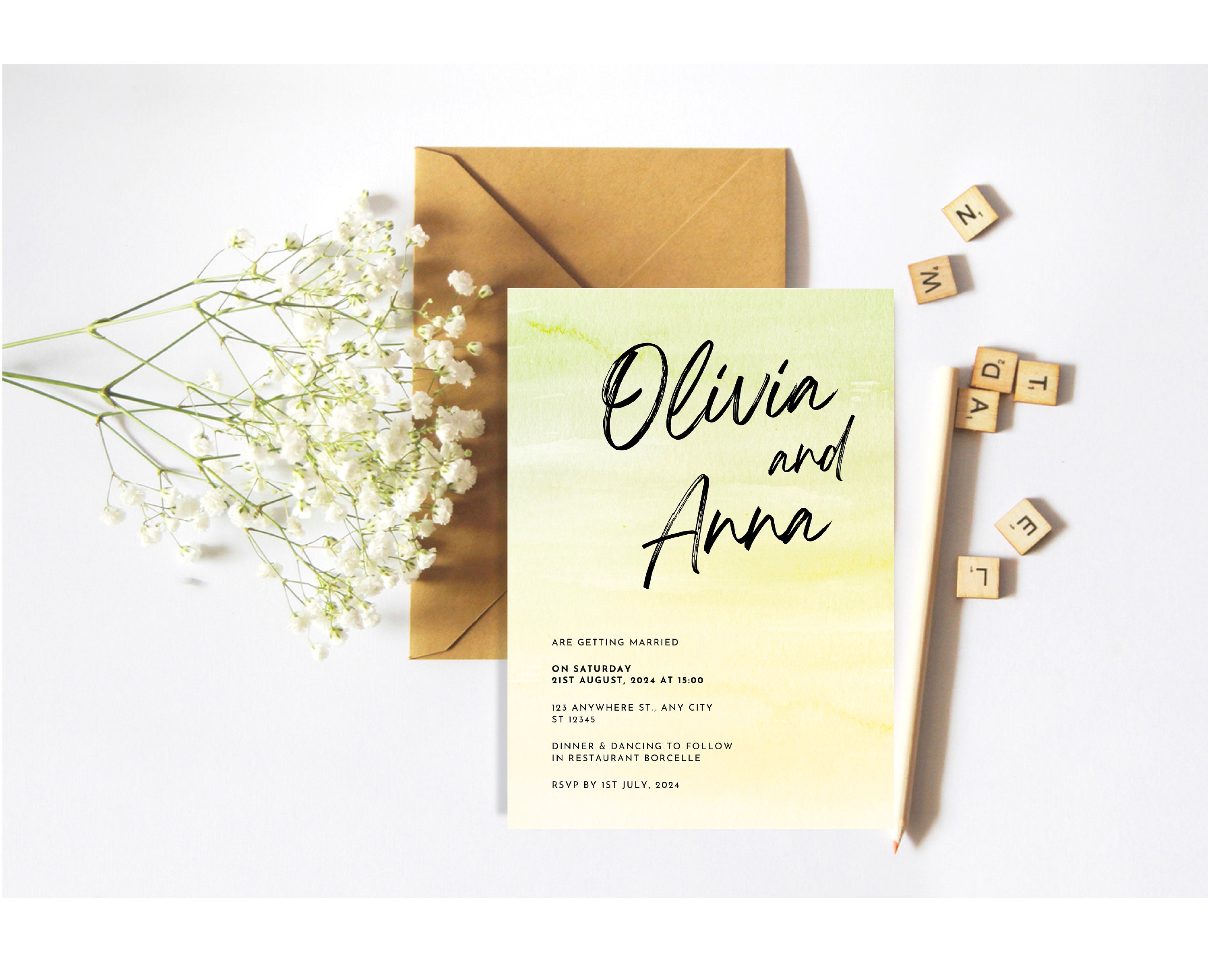 Yellow Green Watercolor Background Clipart Abstract Background ...