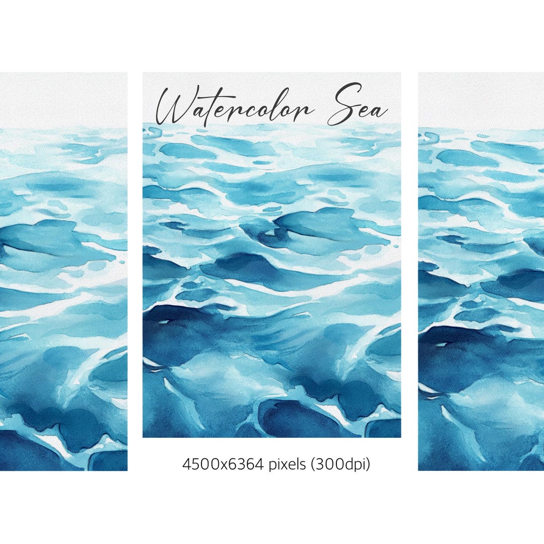 Sea Watercolor Background Clipart Blue Abstract Background Watercolor ...