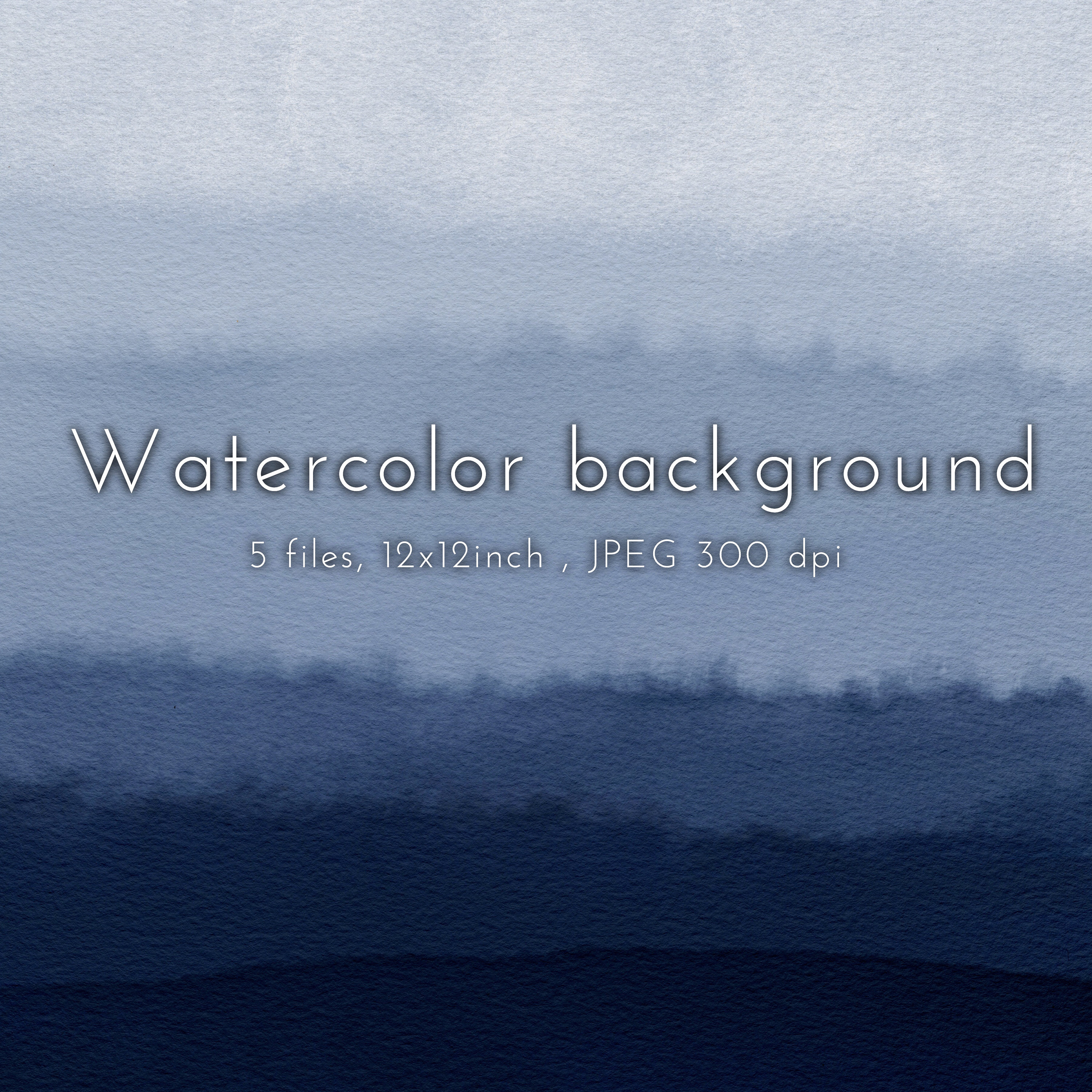 Navy Blue Watercolor Textures: Digital Paper Backgrounds (12x12 Inch ...