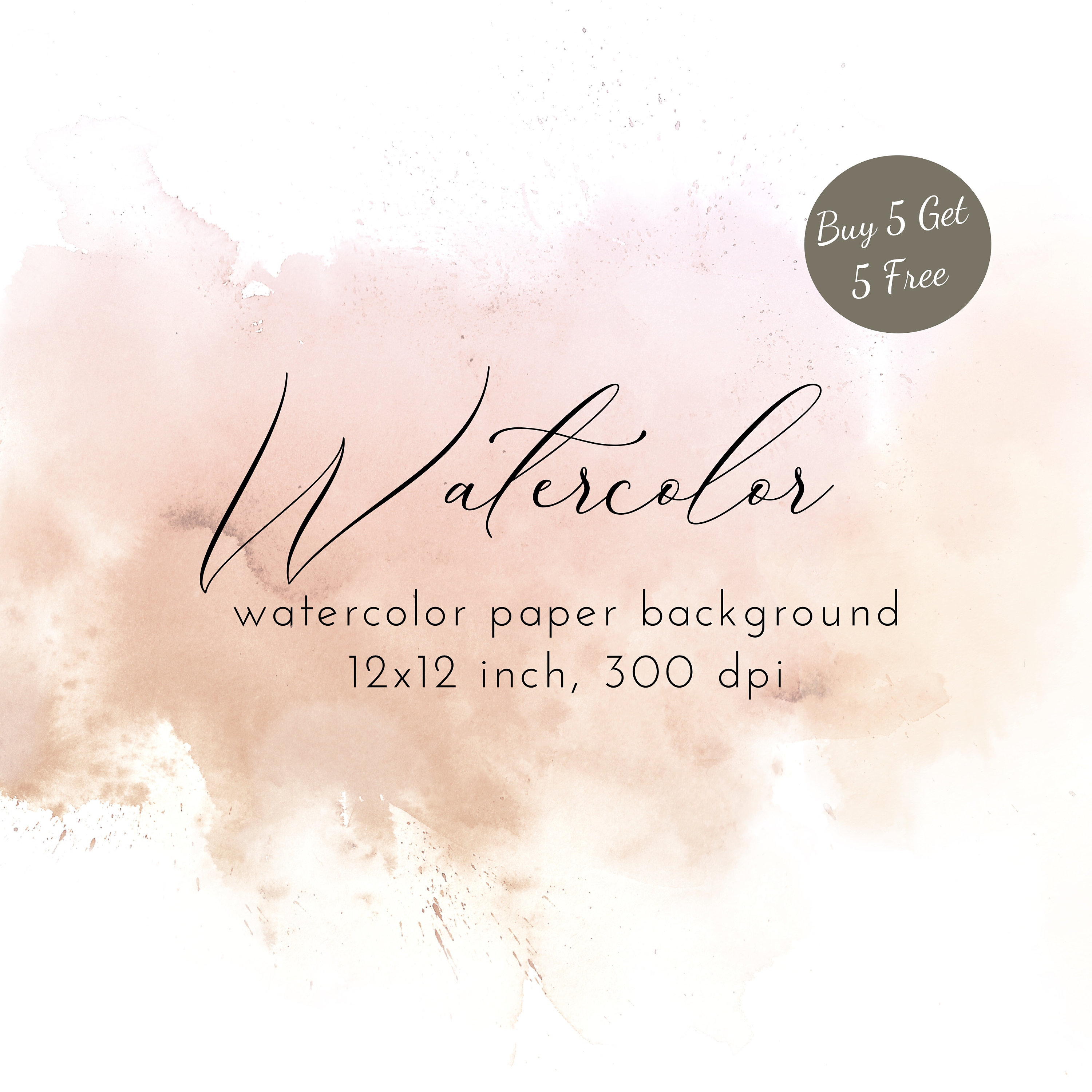 Peach Watercolor Texture Background: Blush Abstract Digital Paper ...