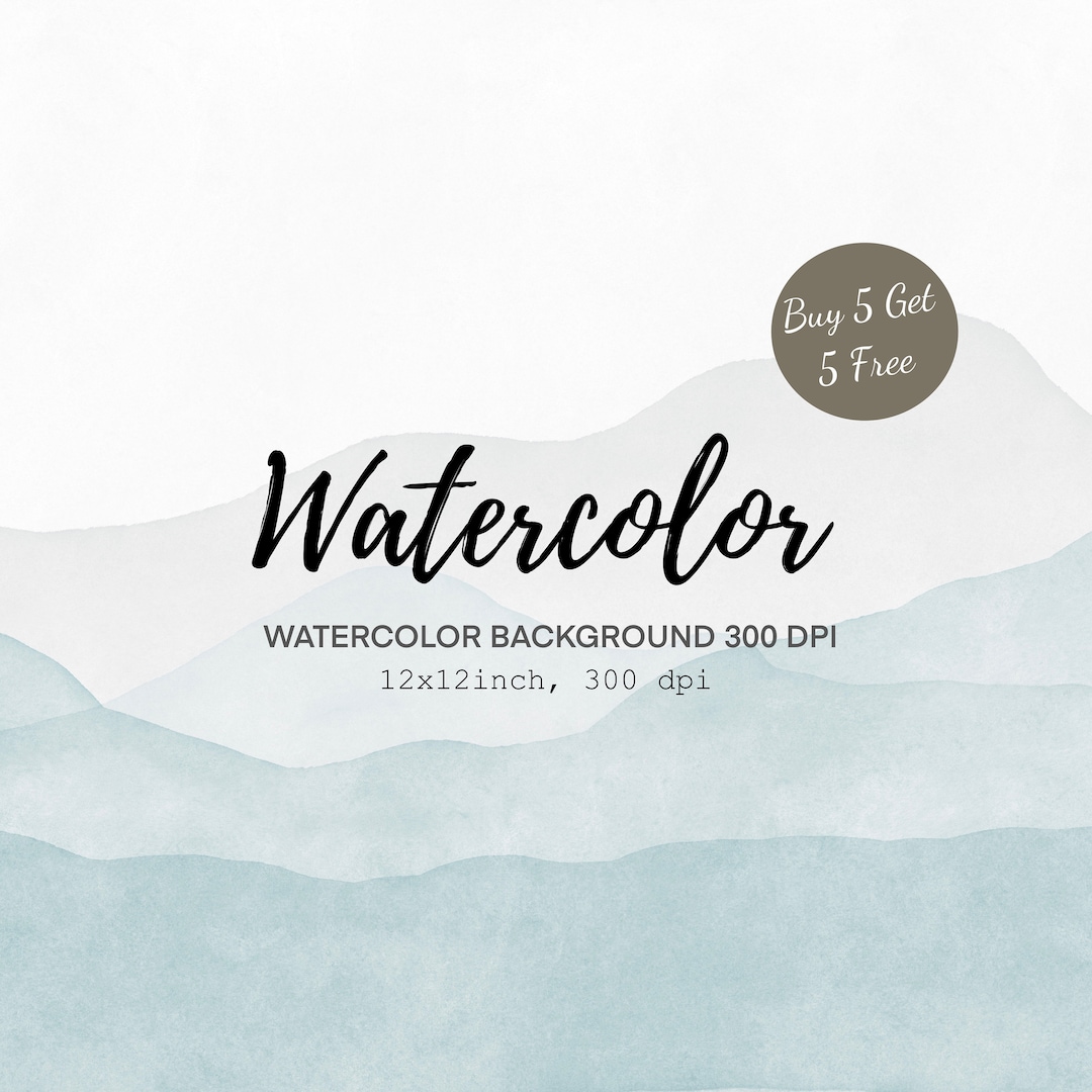 Mountain Watercolor Background Clipart Blue Abstract Background ...