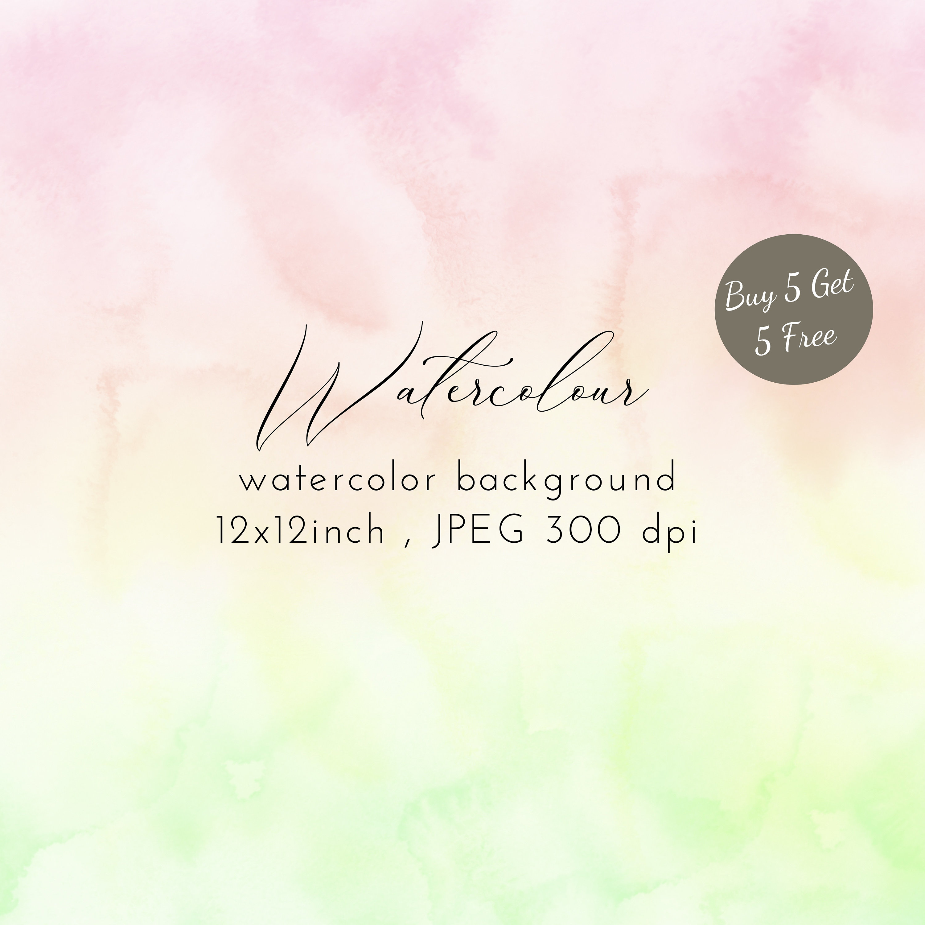 Pastel Ombre Watercolor Background JPEG Rainbow Gradient Digital Paper ...