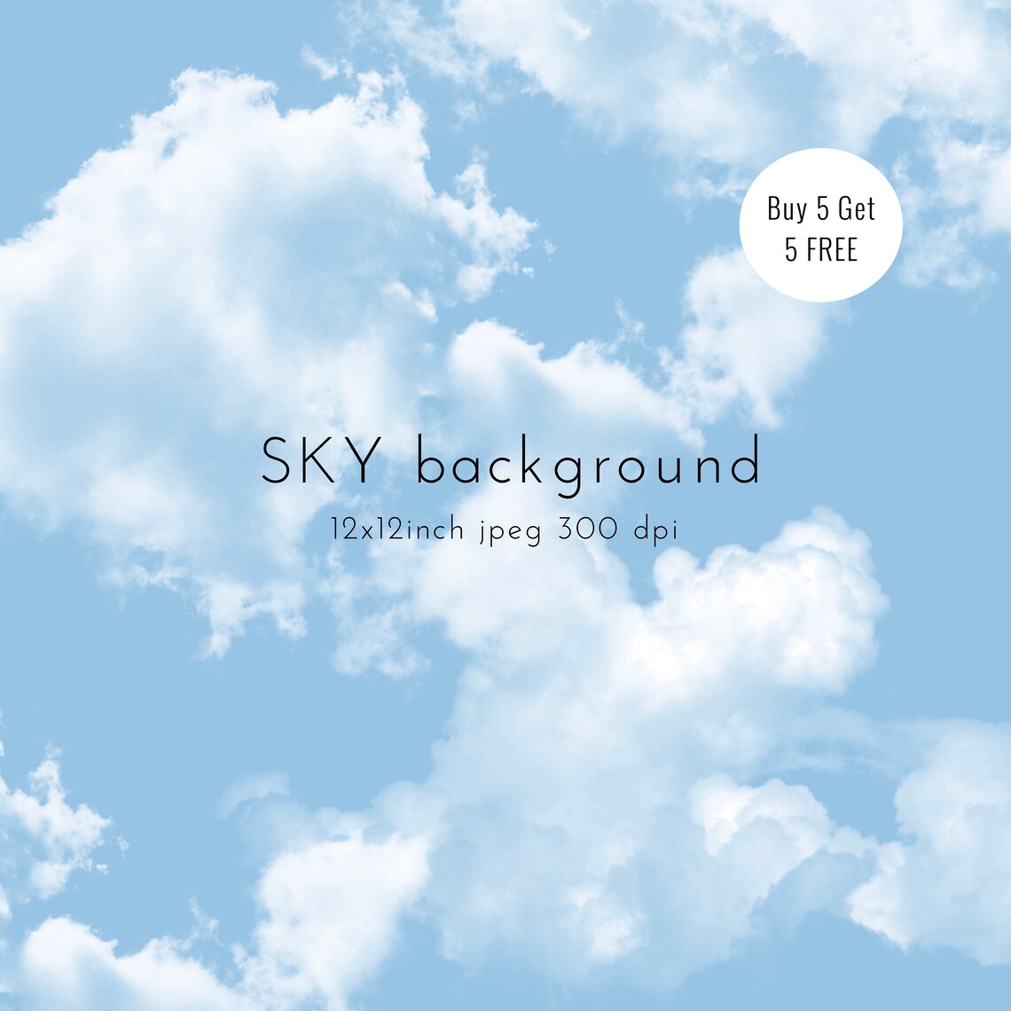 Sky Background Watercolor Digital Paper Blue Watercolor Background ...