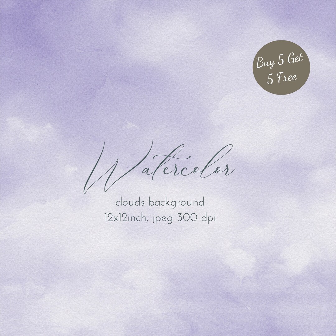 Watercolor Sky Background Digital Paper Violet Watercolor - Etsy