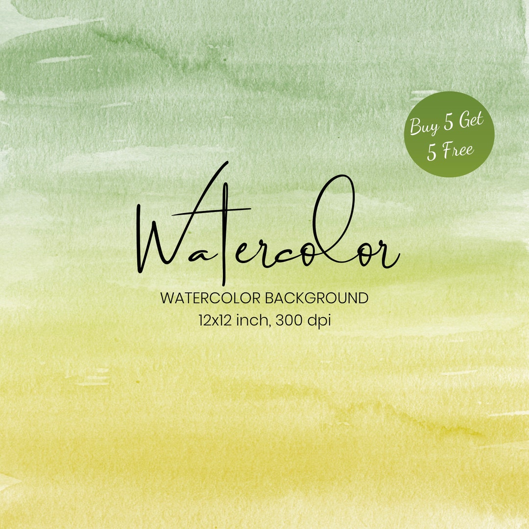 Green Yellow Watercolor Background Clipart Abstract Background ...
