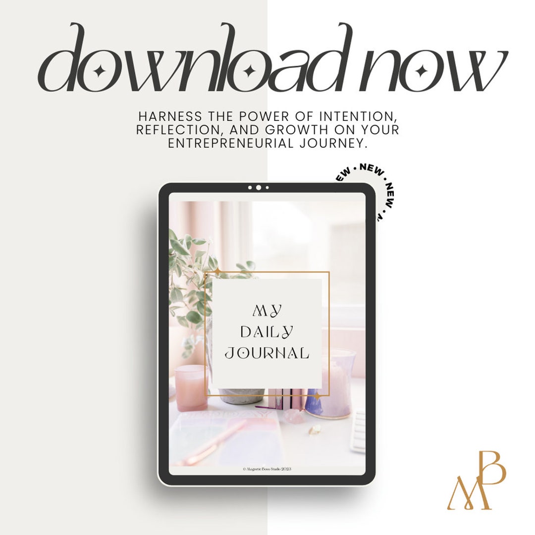 Daily Personal Development Journal for Spiritual Entrepreneurs, Digital Journal, Weekly Planner ...