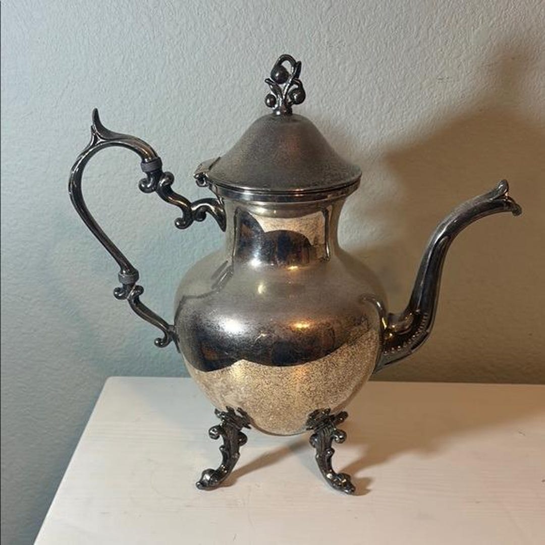 Antique BIRMINGHAM Silver Company Bsco Teapot Silver on Copper Needs ...