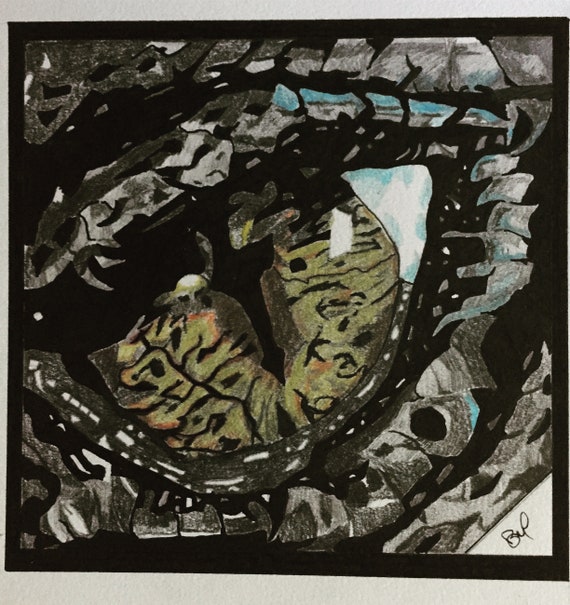 The Eye of Smaug Original Artwork Pencil and Ink Drawing | Etsy