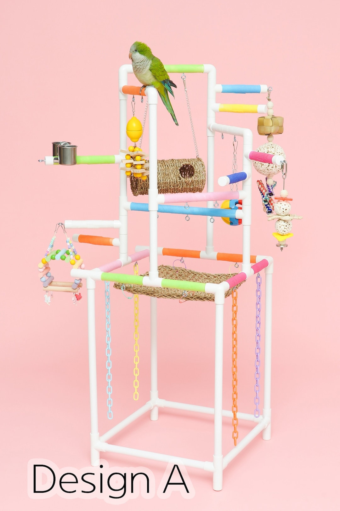Parrot Play Gym Stand – PVC Bird Playground for Small Medium Birds - Etsy