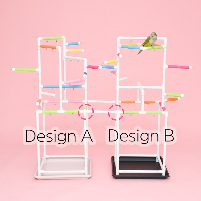 Parrot Play Gym Stand – PVC Bird Playground for Small Medium Birds - Etsy