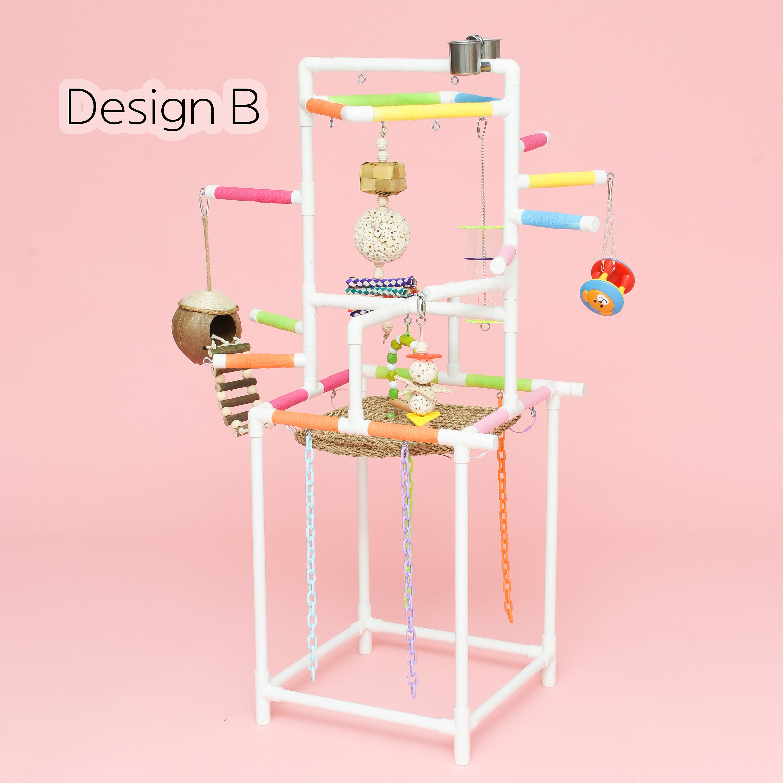 Parrot Play Gym Stand – PVC Bird Playground for Small Medium Birds - Etsy