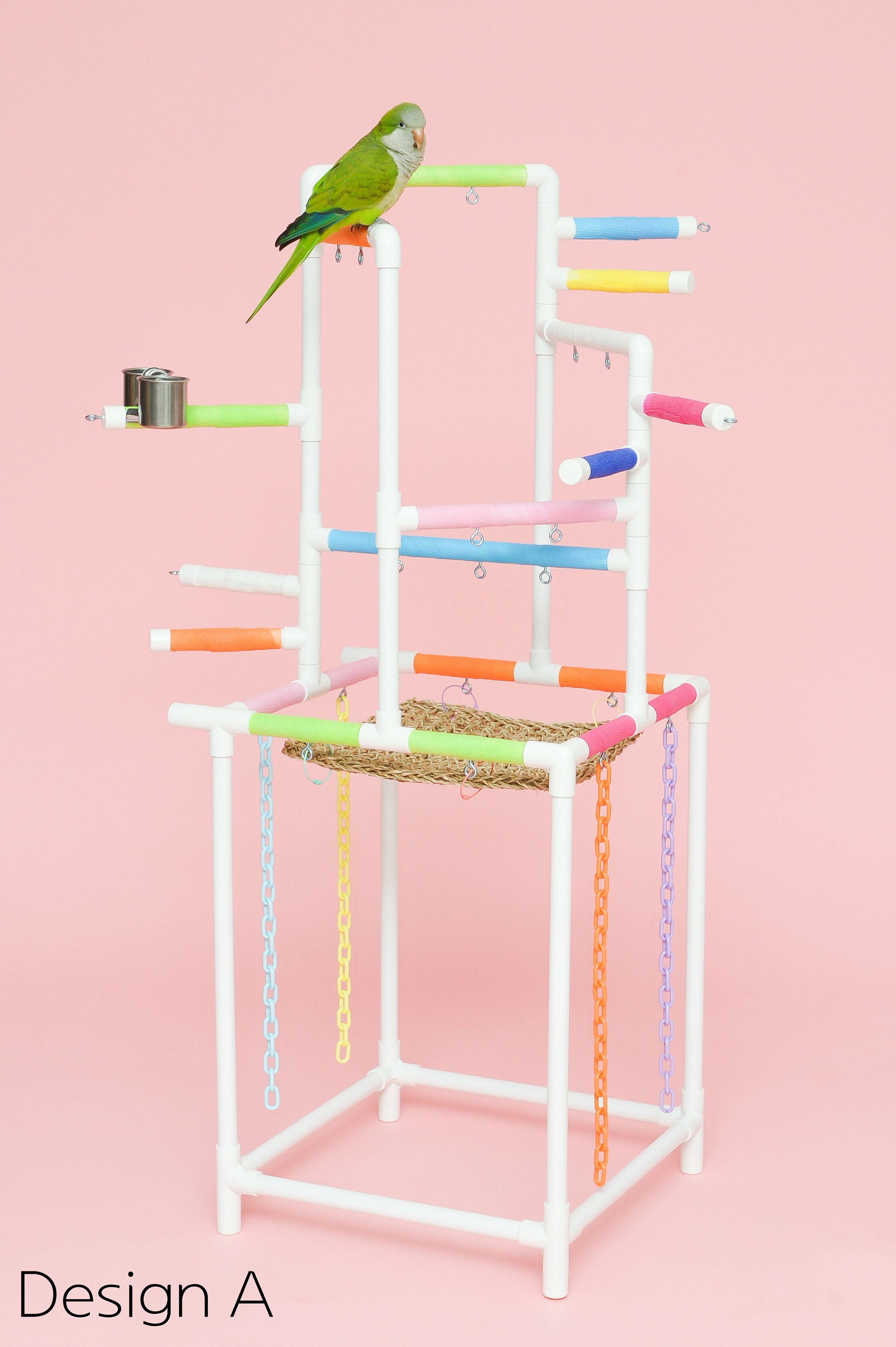 Parrot Play Gym Stand – PVC Bird Playground for Small Medium Birds - Etsy