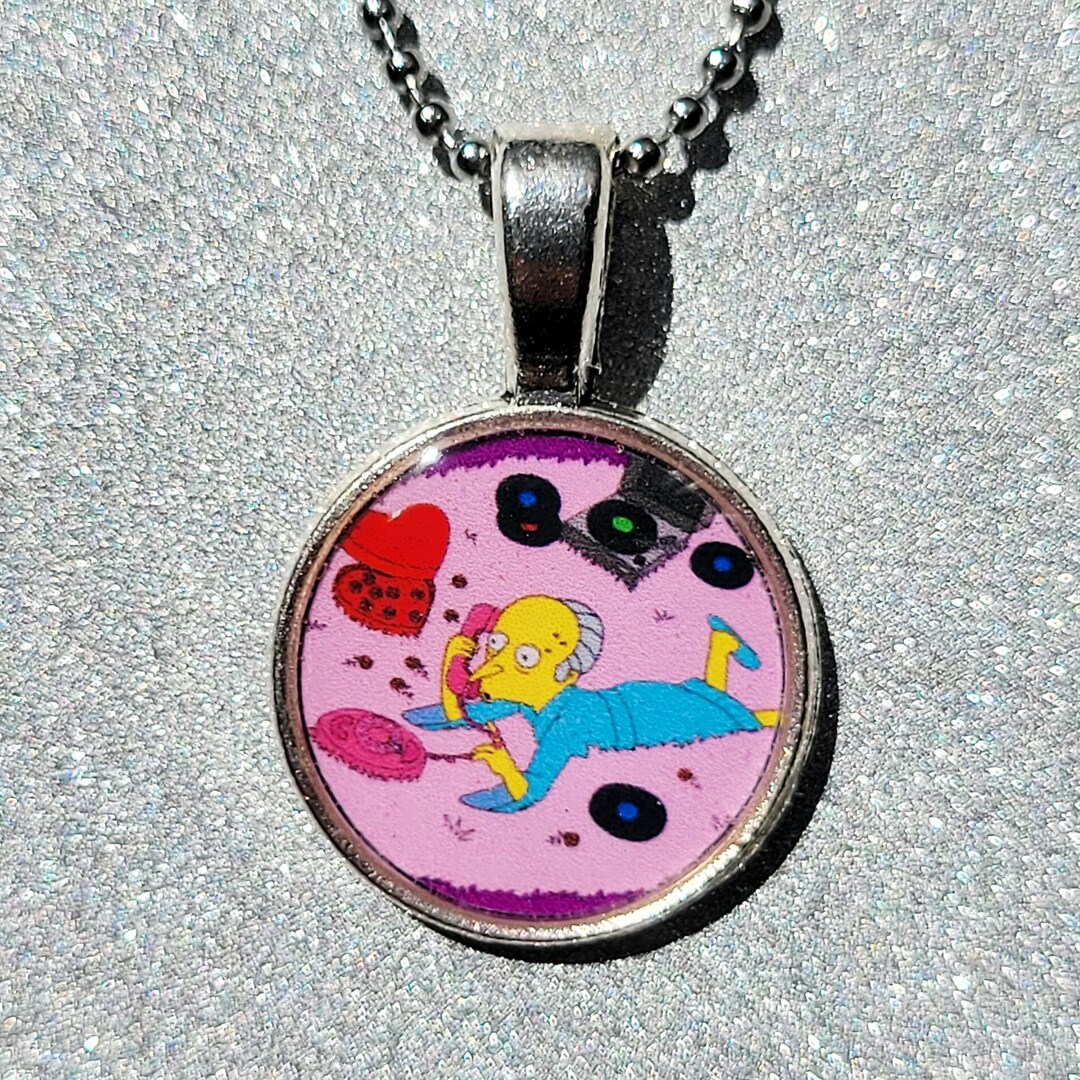 Mr. Burns Sounds Delish! Simpsons Pendant Necklace - Etsy