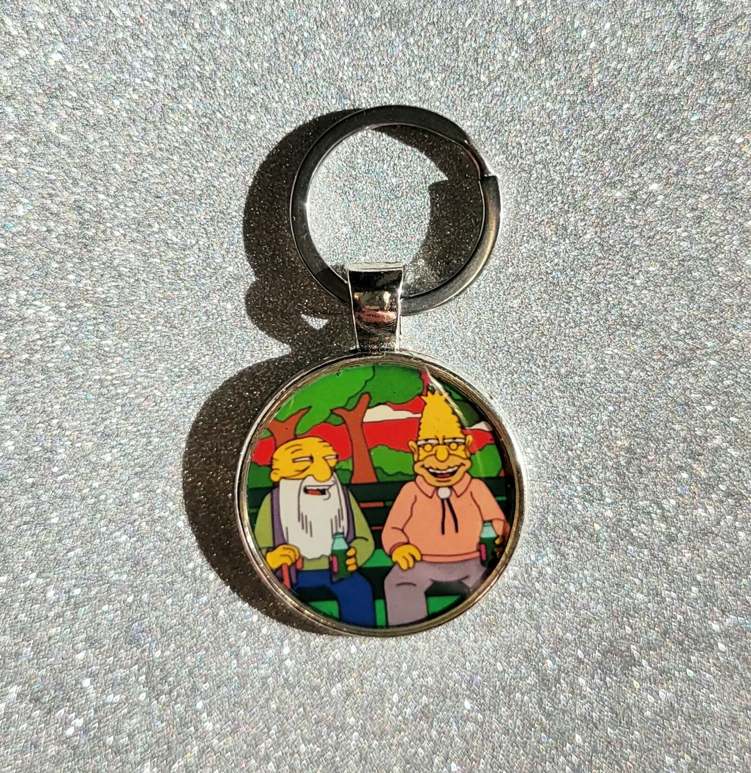 Grampa Simpson and Jasper We Are so Old Pendant Keychain - Etsy