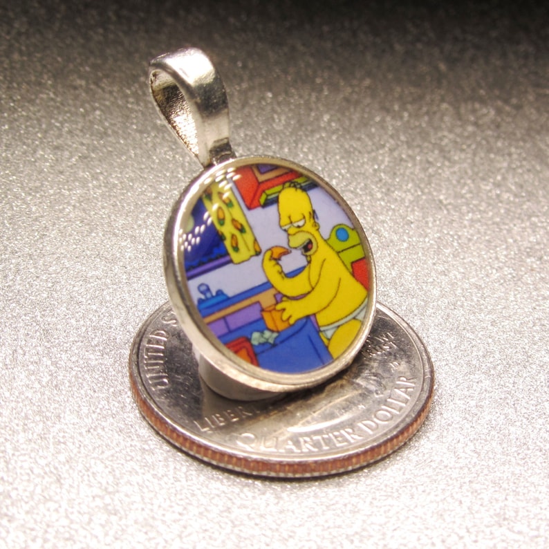 Homer Simpson 64 Slices of American Cheese Pendant Necklace - Etsy