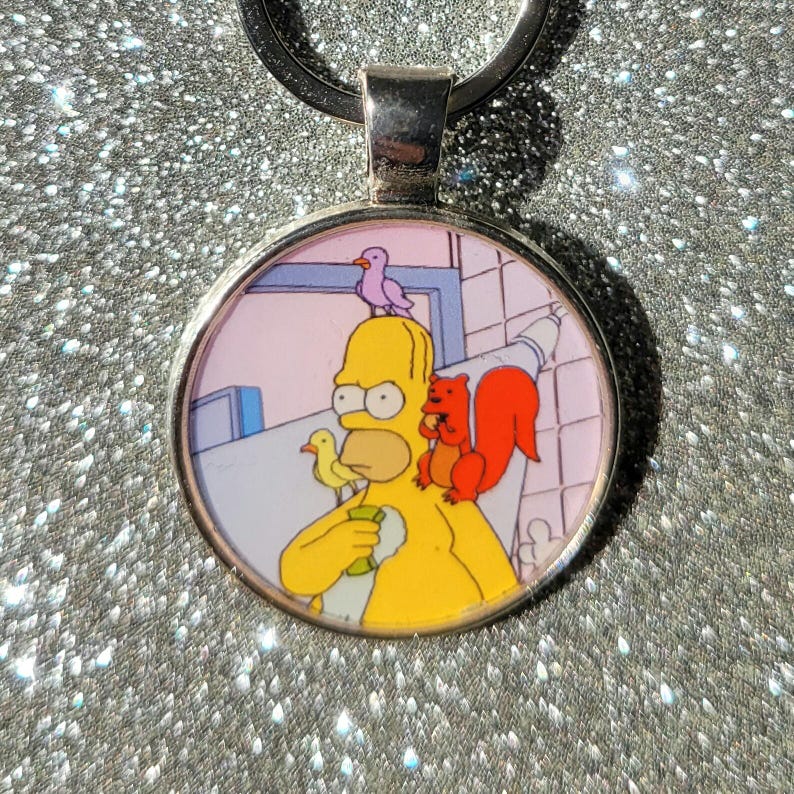 Homer the Heretic Classic Simpsons Keychain Pendant - Etsy
