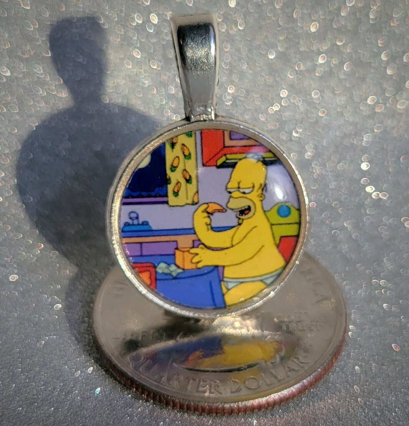 Homer Simpson 64 Slices of American Cheese Pendant Necklace - Etsy
