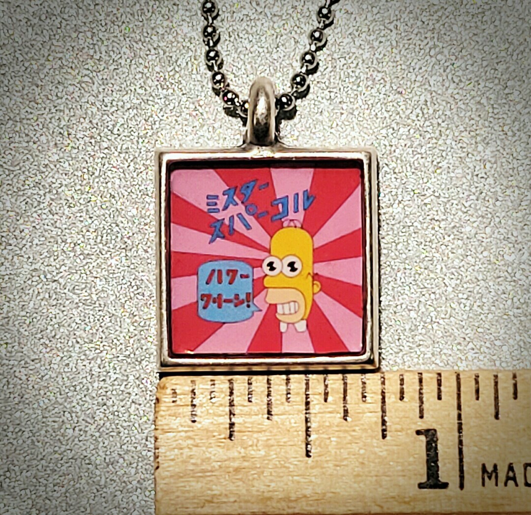 Small Mini Mr. Sparkle Homer Simpson Pendant Necklace - Etsy