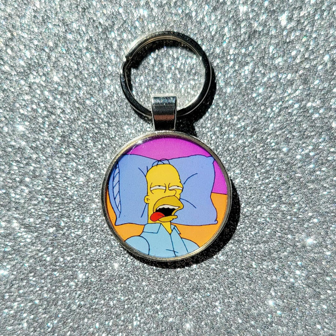 Oh Great Dad's Dead Homer Simpson Pendant Keychain Selma's Choice Duff ...