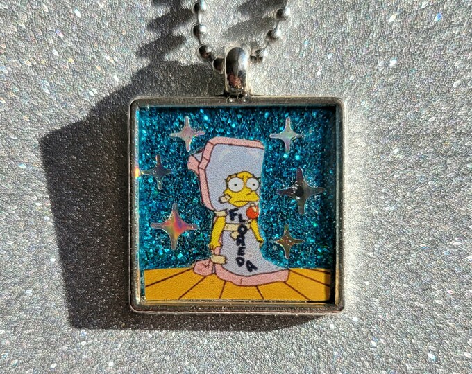 Lisa Simpson floreda Sparkly Pendant Necklace - Etsy