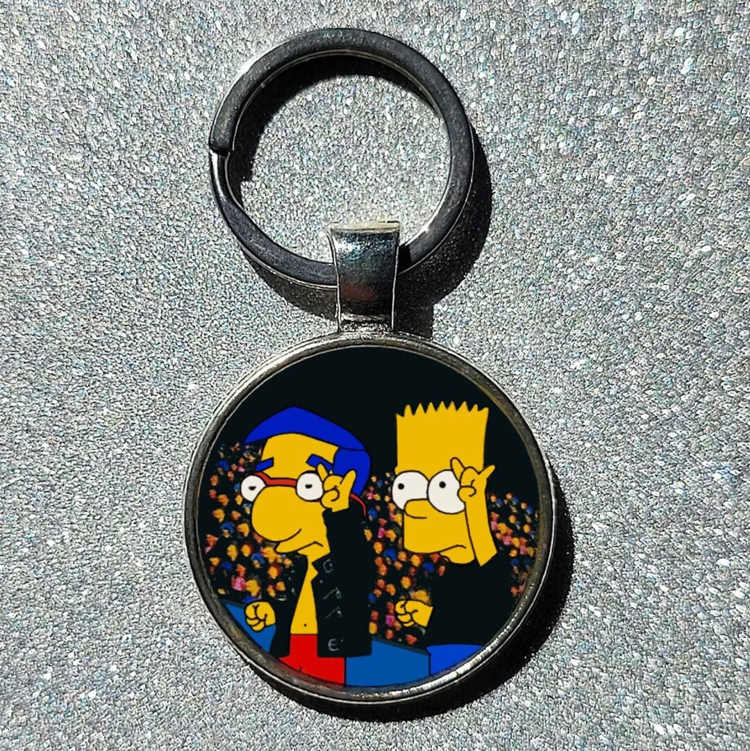 Bart Milhouse Spinal Tap Concert Devil Horns Keychain Pendant - Etsy