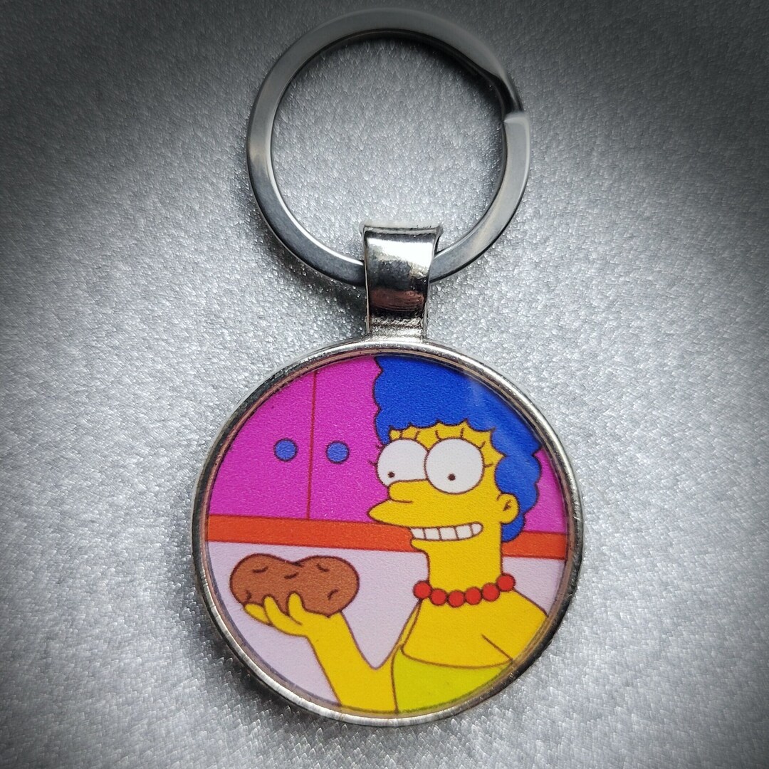 Marge Simpson Neat Potato Pendant Keychain - Etsy