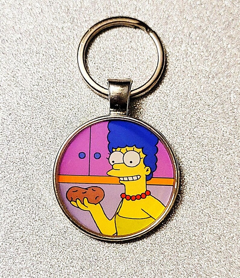 Marge Simpson Neat Potato Pendant Keychain - Etsy