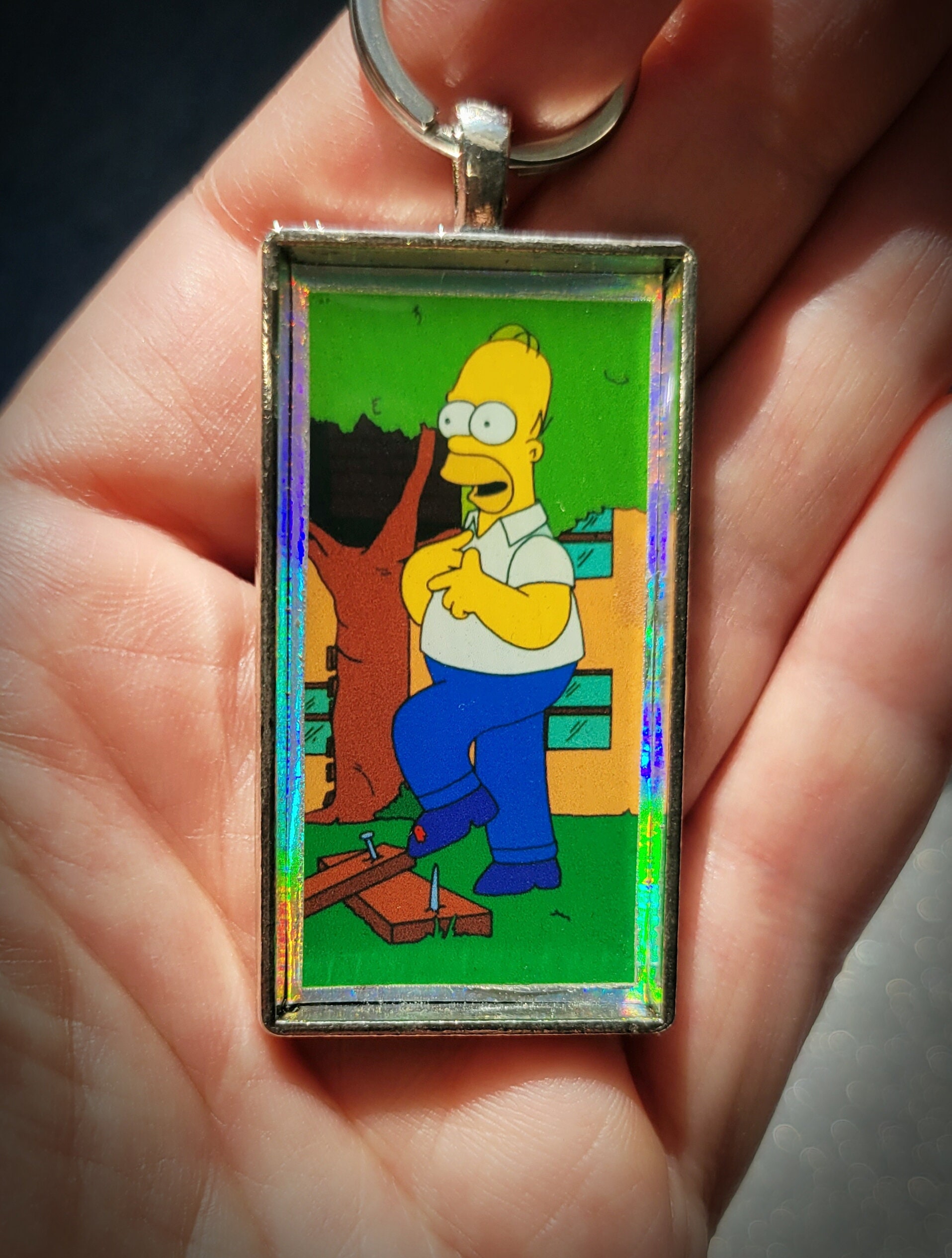Homer Simpson Tetanus Shot Swear Jar Large Pendant Keychain - Etsy