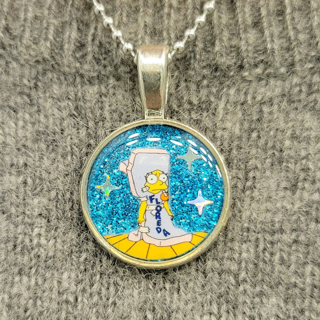 Lisa Simpson Floreda Sparkly Pendant Necklace - Etsy