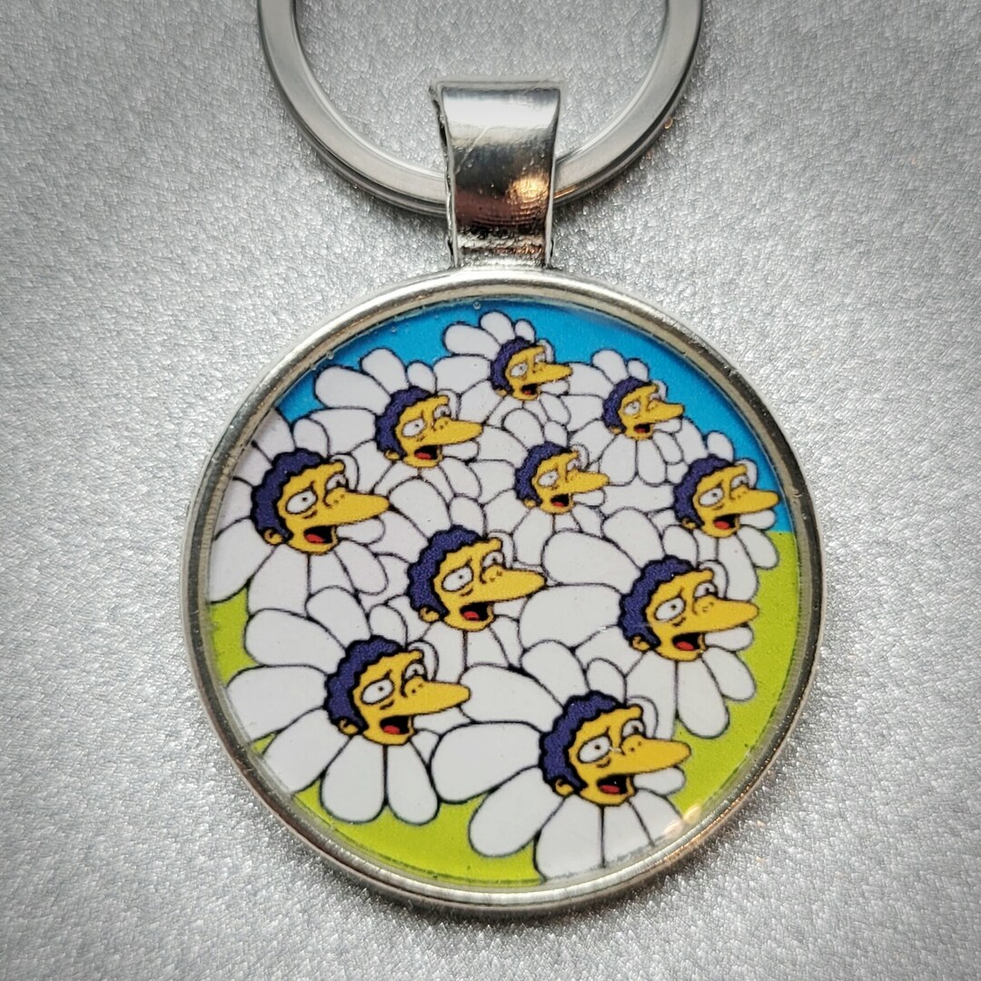 Moe Flowers From Flaming Moe's Simpsons Pendant Keychain - Etsy