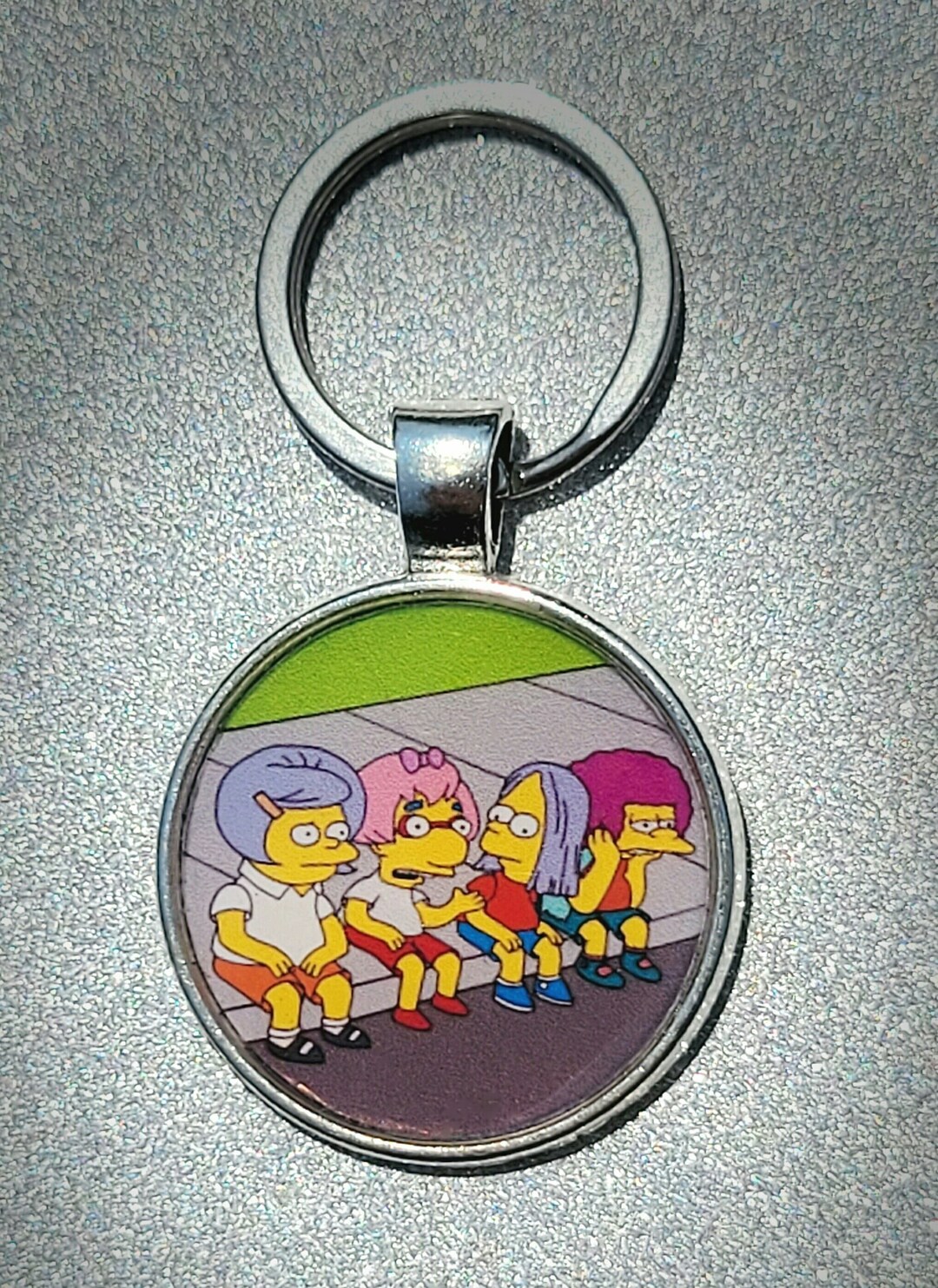 Bart on the Road Wigs Simpsons Pendant Keychain - Etsy