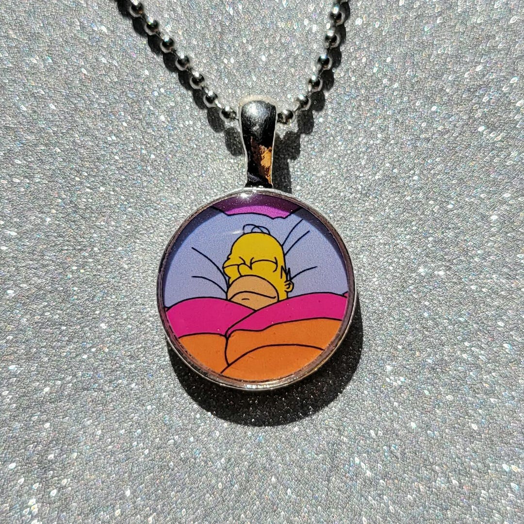 Big Toasty Cinnamon Bun Homer Small Pendant Necklace - Etsy