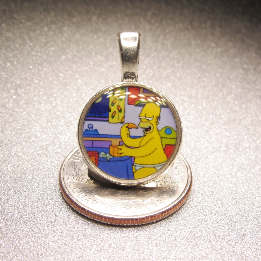 Homer Simpson 64 Slices of American Cheese Pendant Necklace - Etsy