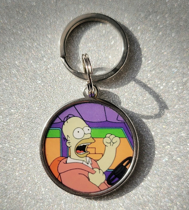 Duff Gardens Hurrah Homer Simpson Keychain Pendant - Etsy