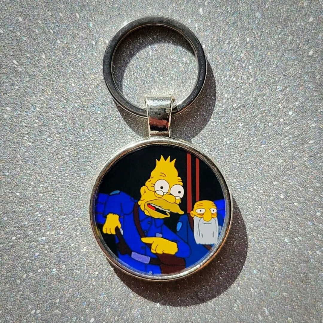 Grampa Abraham Simpson Onion on My Belt Keychain Pendant - Etsy